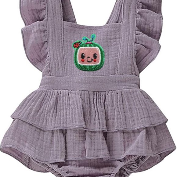 boutique | One Pieces | Cocomelon Purple Smash Birthday Outfit Dress ...